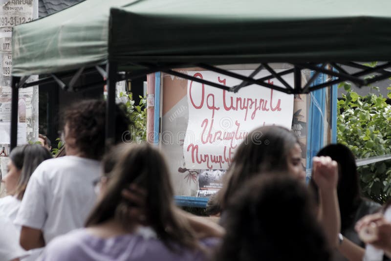 Help Raising Poster at the Information Booth Editorial Image - Image of ...