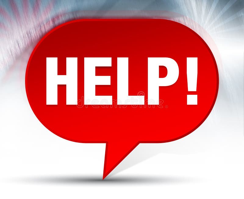 Help! Red Bubble Background Stock Illustration - Illustration of serve ...