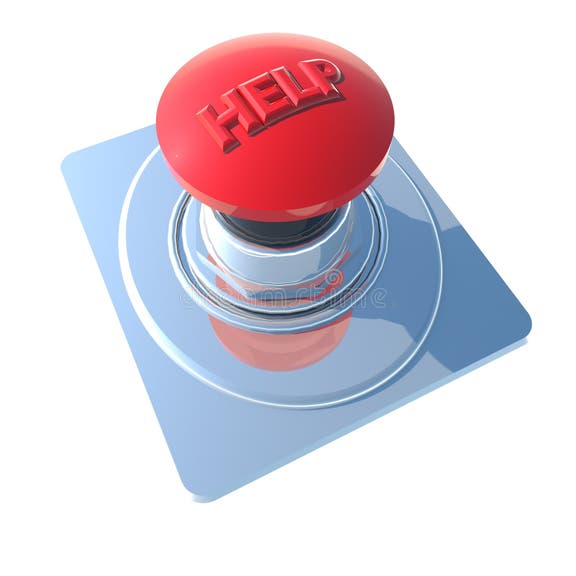 Help Red Button Over Metallic Surface Stock Illustration - Illustration ...