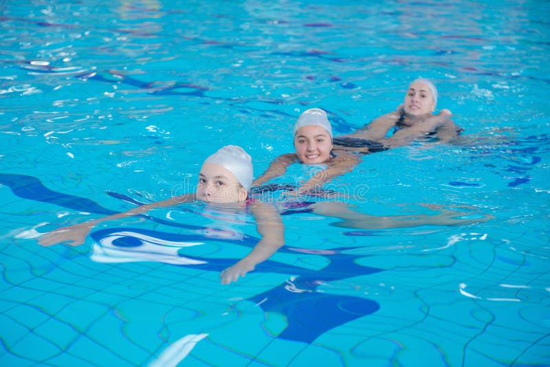 Help and Rescue on Swimming Pool Stock Photo - Image of goggles ...