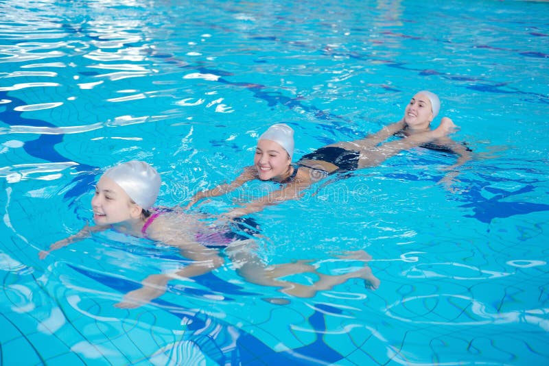 Help and Rescue on Swimming Pool Stock Image - Image of practice ...