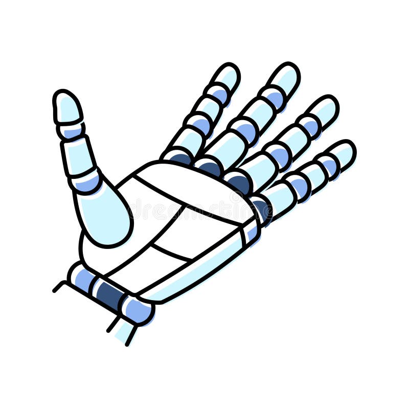 Help Robot Hand Gesture Color Icon Vector Illustration Stock ...