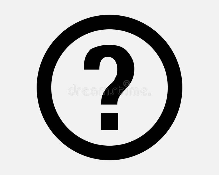Round Help Icon Circle Question Mark Symbol Queries FAQ Customer ...