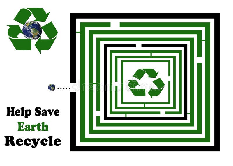 Recycling maze stock vector. Illustration of ecology - 19393691