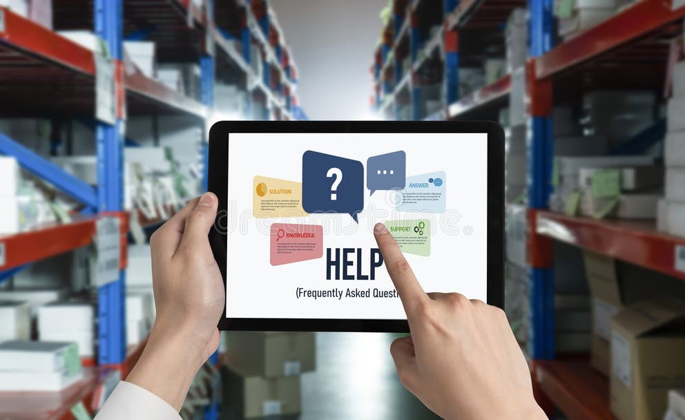 Help Screen on the Website Provide Answer To FAQ Snugly Stock Image ...