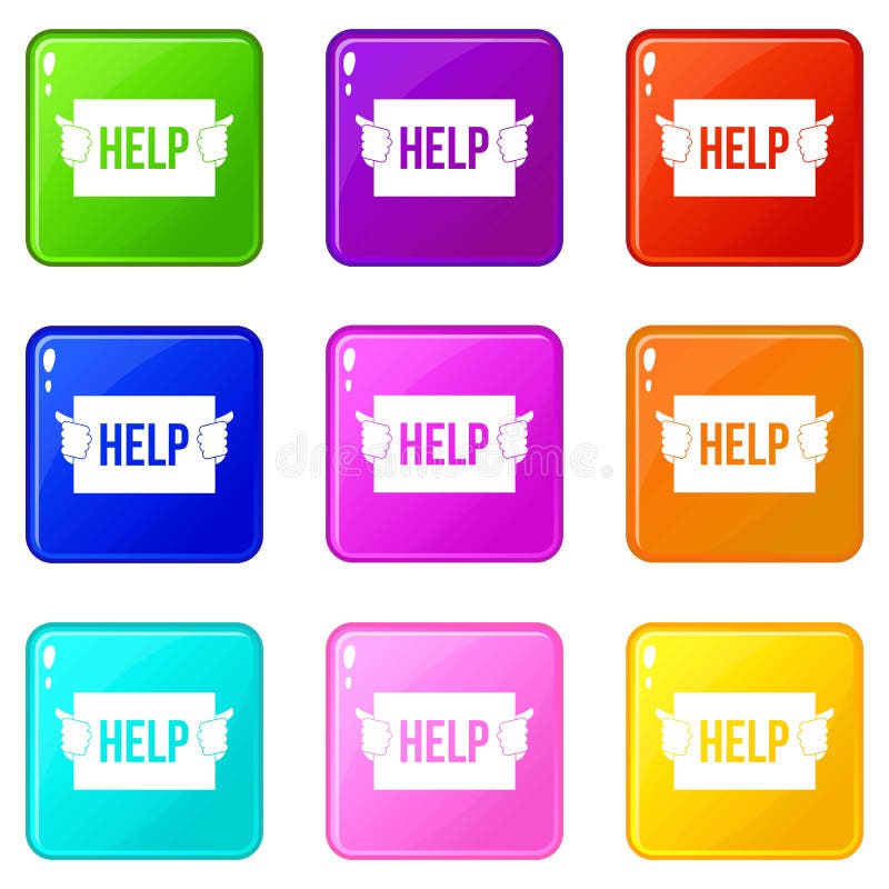 Help set 9 stock vector. Illustration of charity, shipping - 96661050