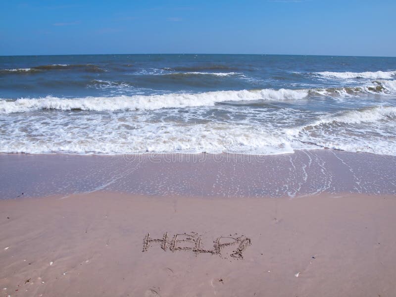 Help Sign on the beach stock photo. Image of beach, coast - 22478312