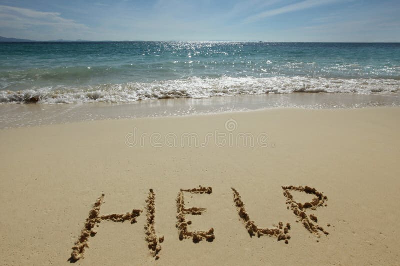 Help Sign on the beach stock image. Image of sign, help - 66246949
