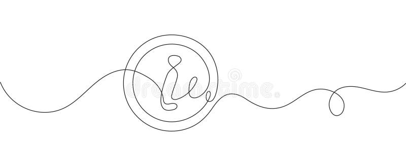 Help Sign Line Continuous Drawing Vector. Instruction, Information ...