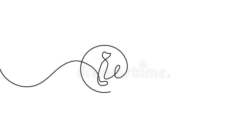 Help Sign Line Continuous Drawing Video. Instruction, Information ...