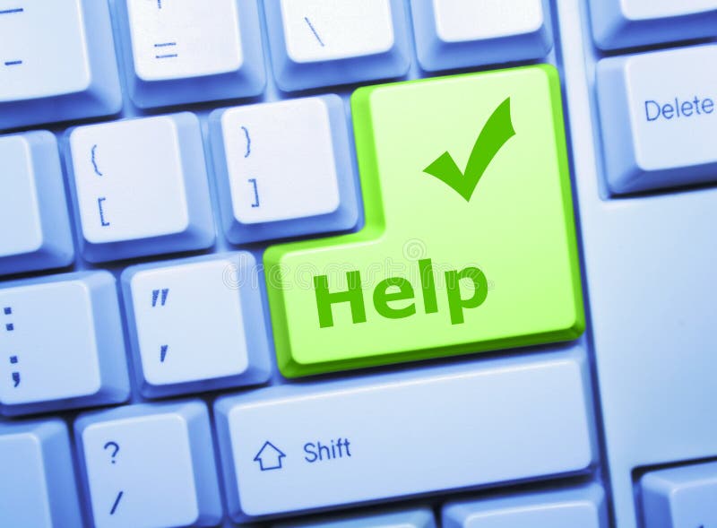 HELP sluiten stock afbeelding. Image of brieven, bureau - 8928607