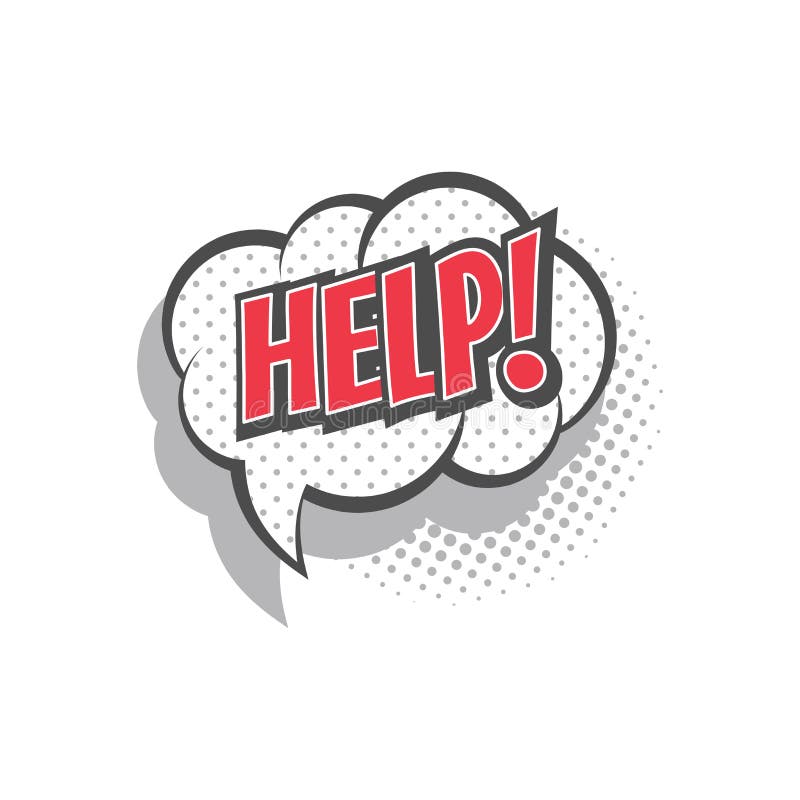 Help Speech Bubble Comic Cartoon Stock Vector - Illustration of ...