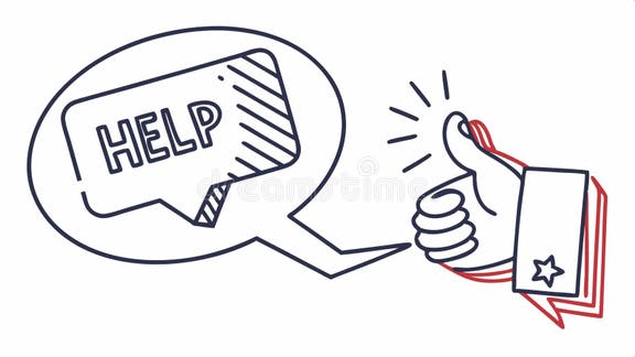 Help Speech Bubble with Thumb Up, Support Icon for Assistance and ...