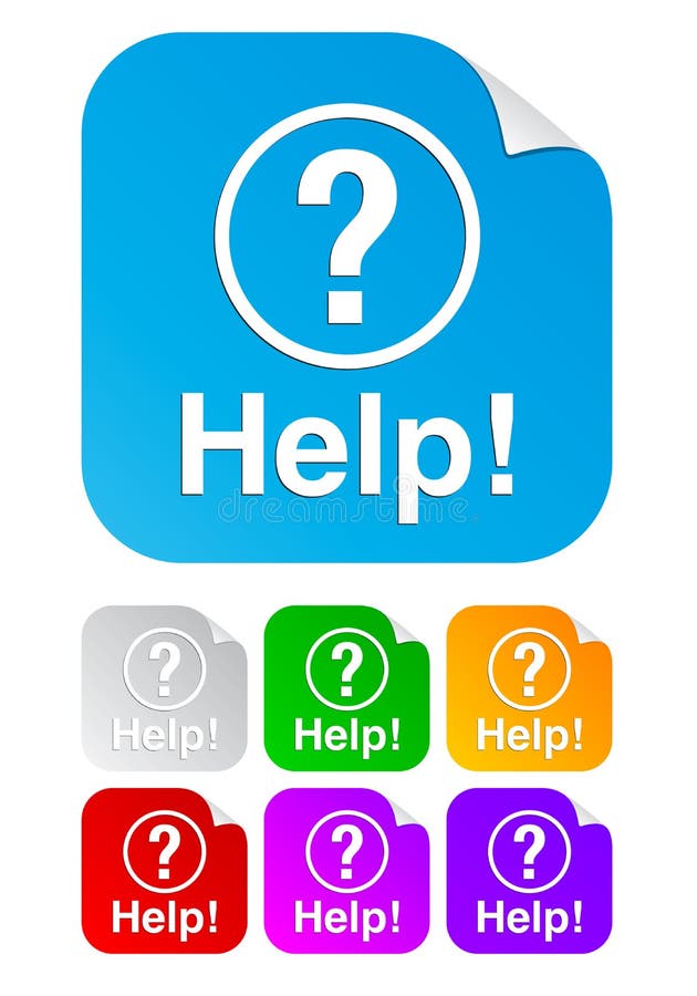 Help,square stickers stock vector. Illustration of vinyl - 17116596