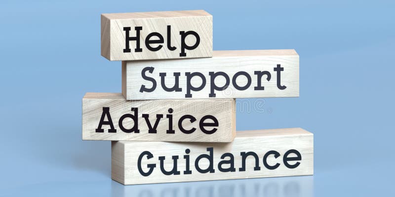 Help, Support, Advice, Guidance - Words on Wooden Blocks Stock ...