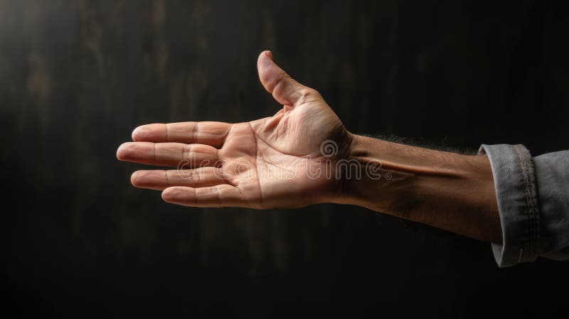 Help and Support Concept with Man Reaching Out His Hand Stock ...