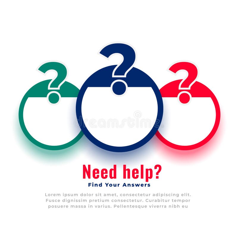 Help and Support Question Mark Web Template Stock Vector - Illustration ...
