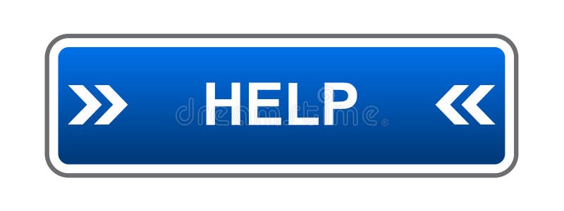 Help button blue stock illustration. Illustration of available - 121306030