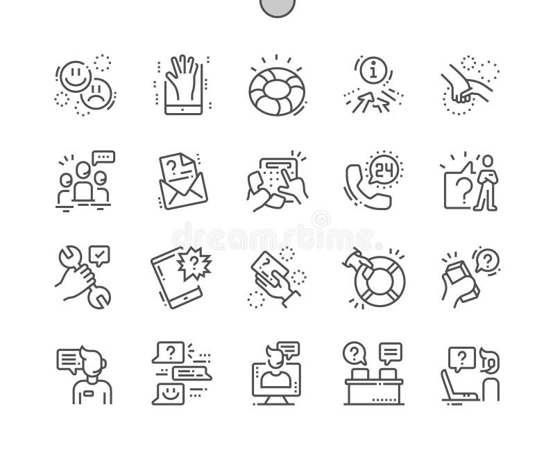 Help and Support Well-crafted Pixel Perfect Vector Thin Line Icons 30 ...