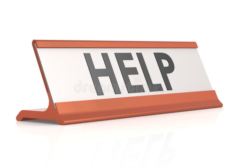 Help table tag stock illustration. Illustration of hotel - 31500195