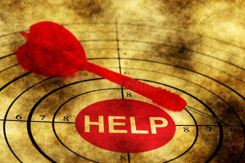 Help target grunge concept stock illustration. Illustration of sport ...