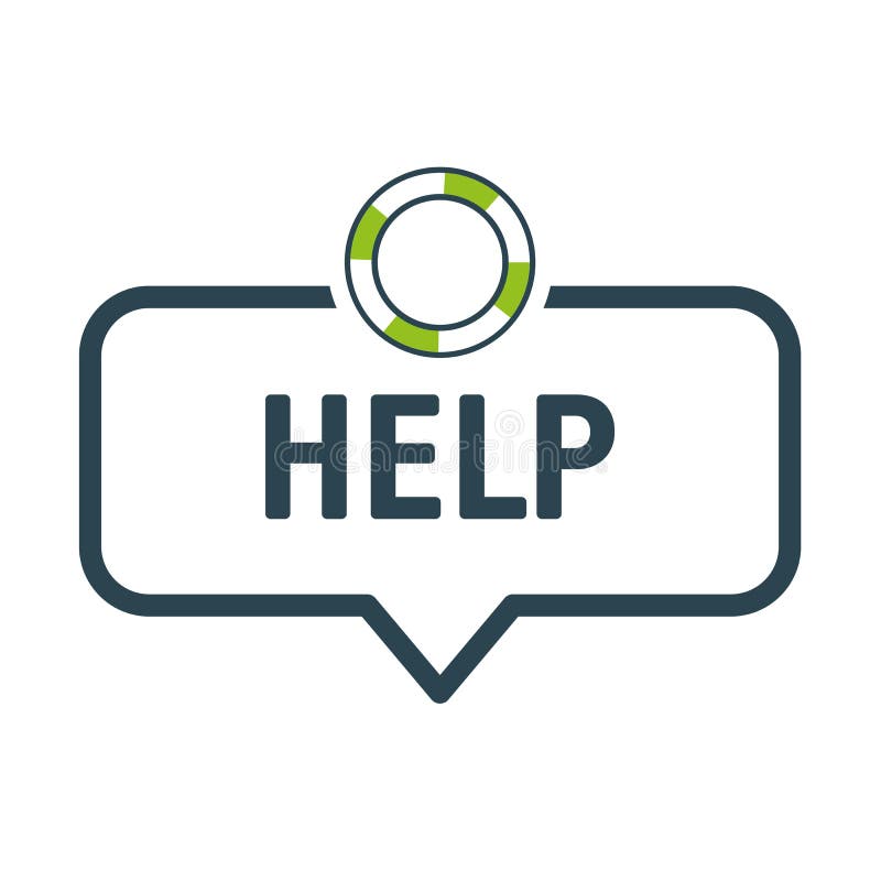 Speech Bubble HELP Vector Illustration Stock Vector - Illustration of ...