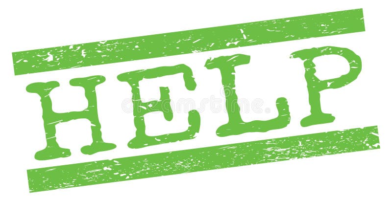 HELP Text on Green Lines Stamp Sign Stock Illustration - Illustration ...