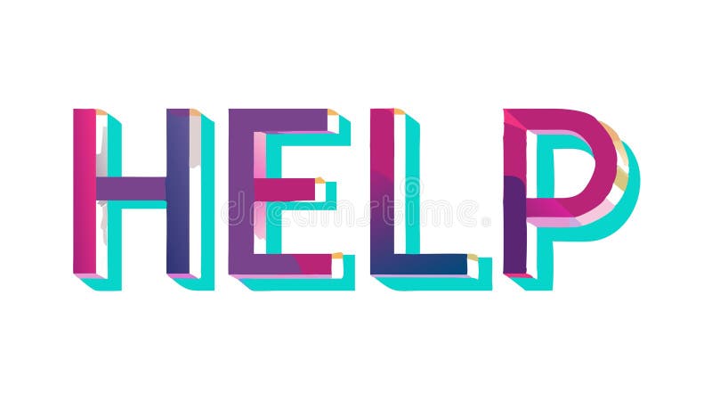 Help Text Logo, Support and Assistance Symbol, Vector Design Generative ...
