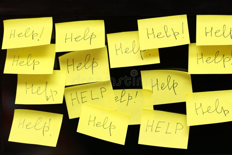 `help` is the Text Written on the Laptop Display Stock Image - Image of ...