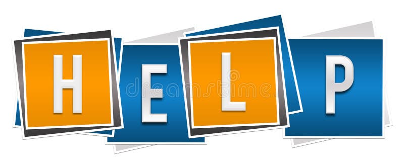 Help Blue Business Symbols Circular Stock Illustration - Illustration ...