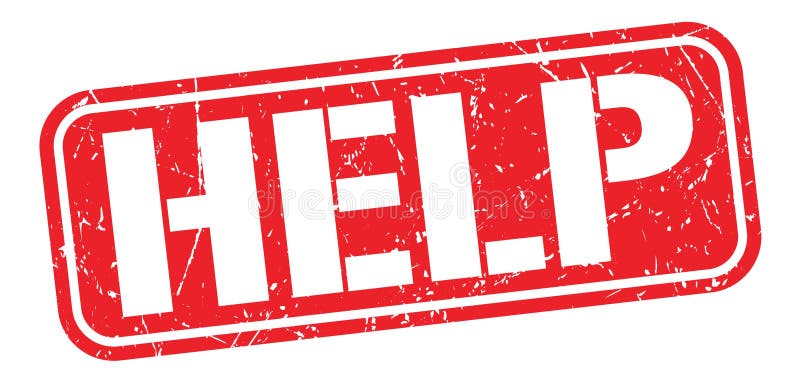 HELP Text Written on Red Stamp Sign Stock Illustration - Illustration ...