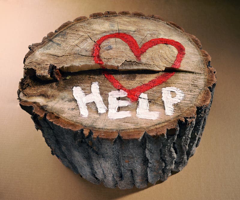 Help To Protect Nature, Stop Deforestation. Stock Image - Image of ...