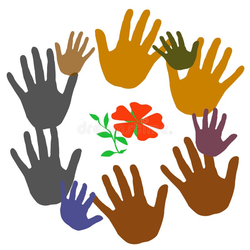 Helping hands stock illustration. Illustration of relieve - 18796952