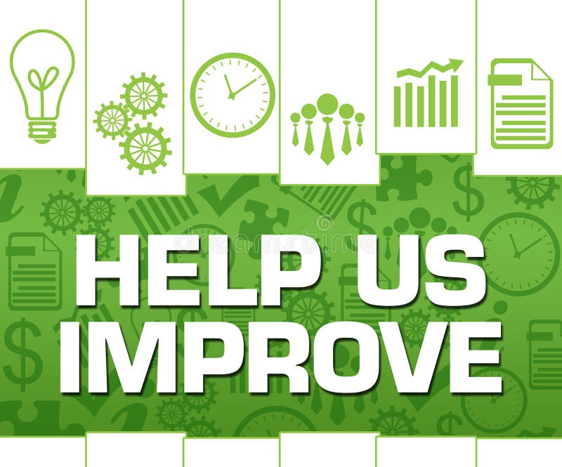 Help Us Improve Green Stripes Lines Symbols Stock Illustration ...