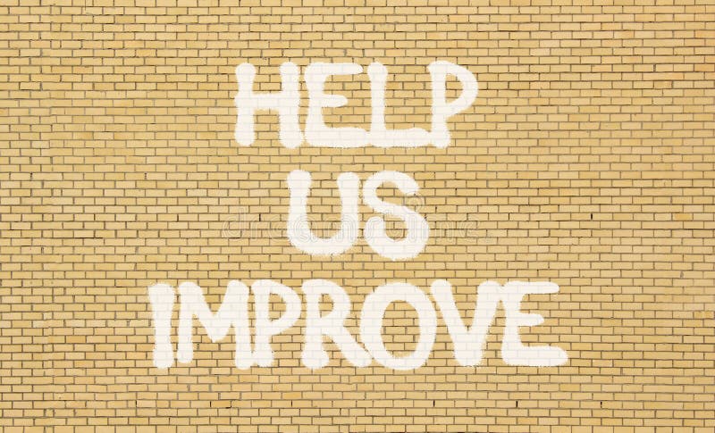 Help Us Improve Symbol. Concept Words Help Us Improve on Beautiful ...