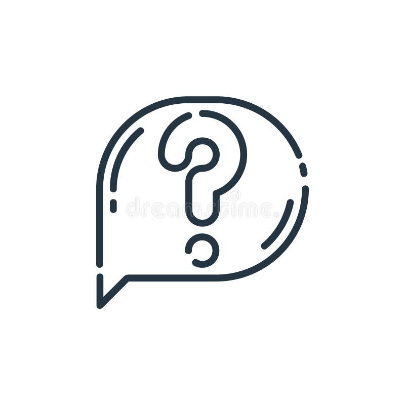 Help Vector Icon Isolated on White Background. Outline, Thin Line Help ...