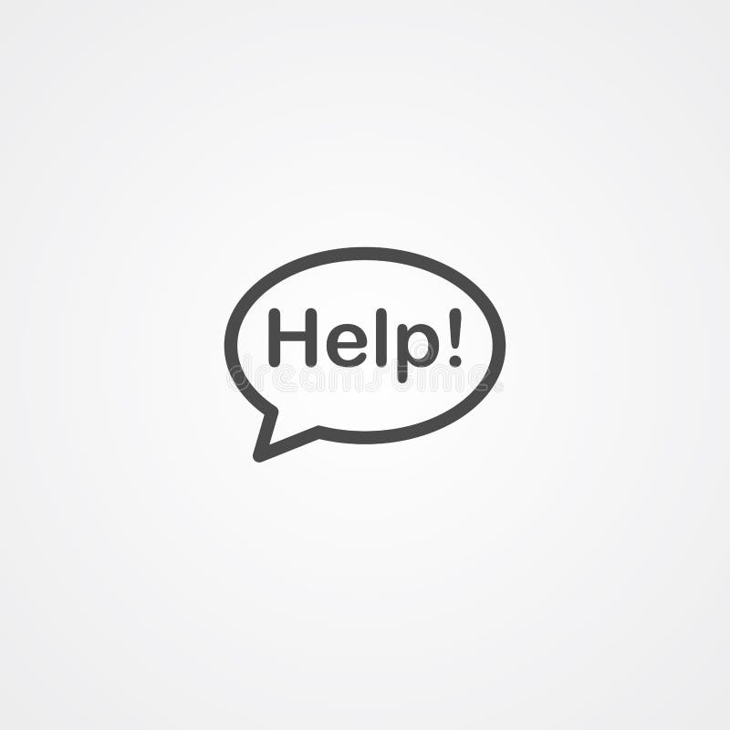 Help Vector Icon Sign Symbol Stock Vector - Illustration of support ...