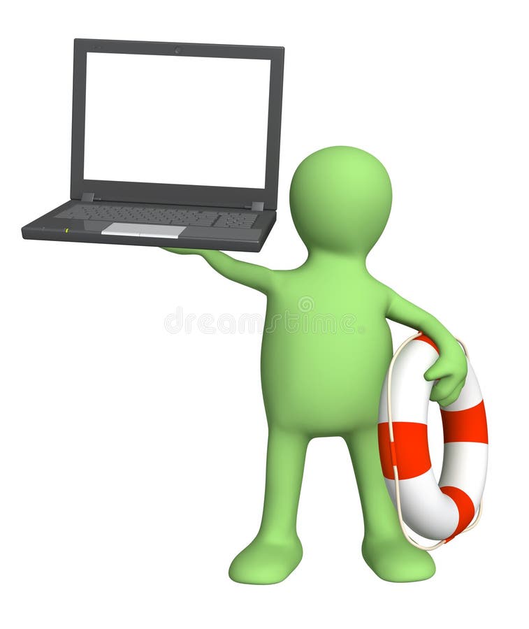 Help in the virtual world stock illustration. Illustration of ...