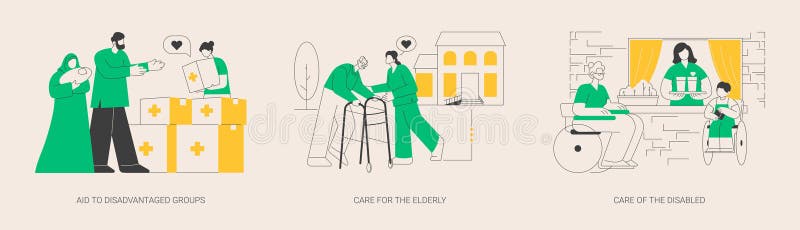 Help Vulnerable People Abstract Concept Vector Illustrations. Stock ...