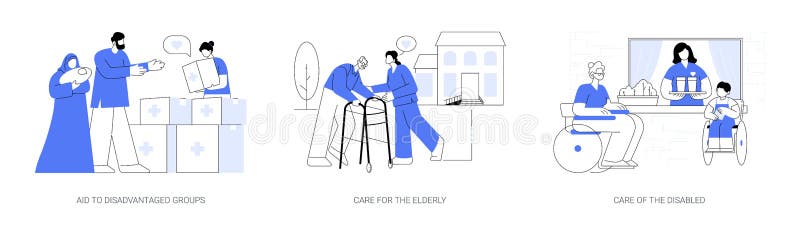 Help Vulnerable People Abstract Concept Vector Illustrations. Stock ...