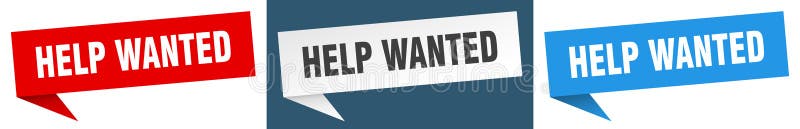 Help Wanted Orange Speech Bubble Stock Vector - Illustration of shadow ...