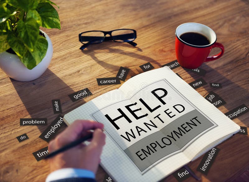 Help Wanted Employment Job Hiring Concept Stock Photo - Image of career ...