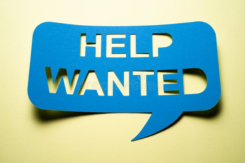 Help Wanted and Hiring Now Speech Bubble Stock Image - Image of word ...