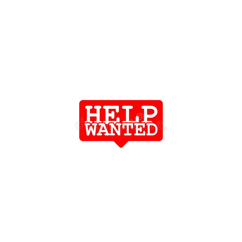 Help Wanted Icon Isolated on White Background Stock Vector ...