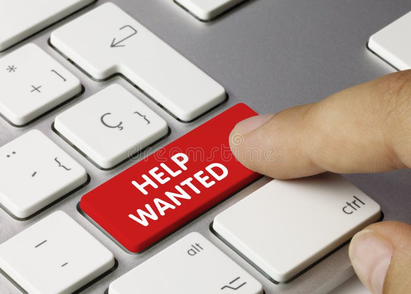 Help Wanted - Inscription on Red Keyboard Key Stock Photo - Image of ...