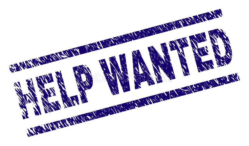 Scratched Textured HELP WANTED Stamp Seal Stock Vector - Illustration ...
