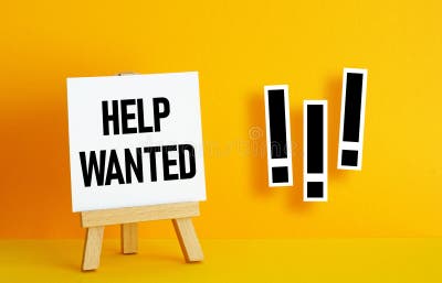 Help Wanted is Shown Using the Text on the Easel. Search and ...