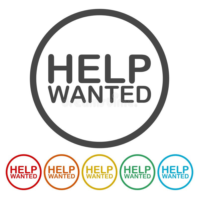 Help Wanted Sign icon stock vector. Illustration of career - 128826850