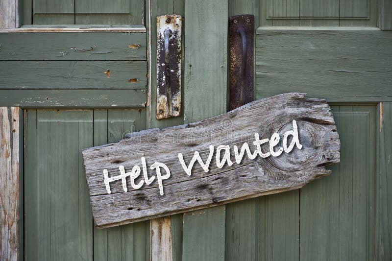 Help Wanted Sign. stock photo. Image of business, announcement - 117182830