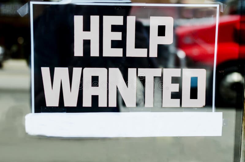 Help Wanted Sign with Space for Own Text Stock Image - Image of ...